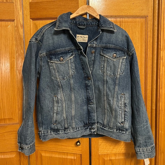 Free People | Jackets & Coats | Free People Oversized Denim Jacket ...